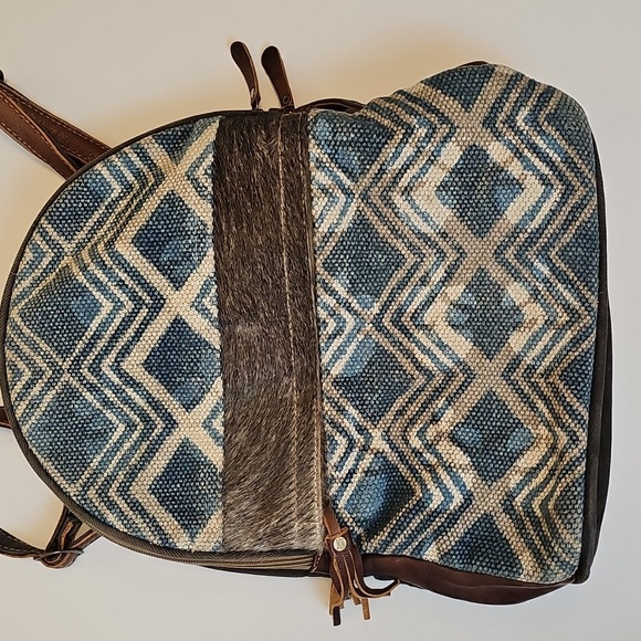 Myra Bag | Bags | Myra Backpack Women L Blue Breeze Hairon Leather ...